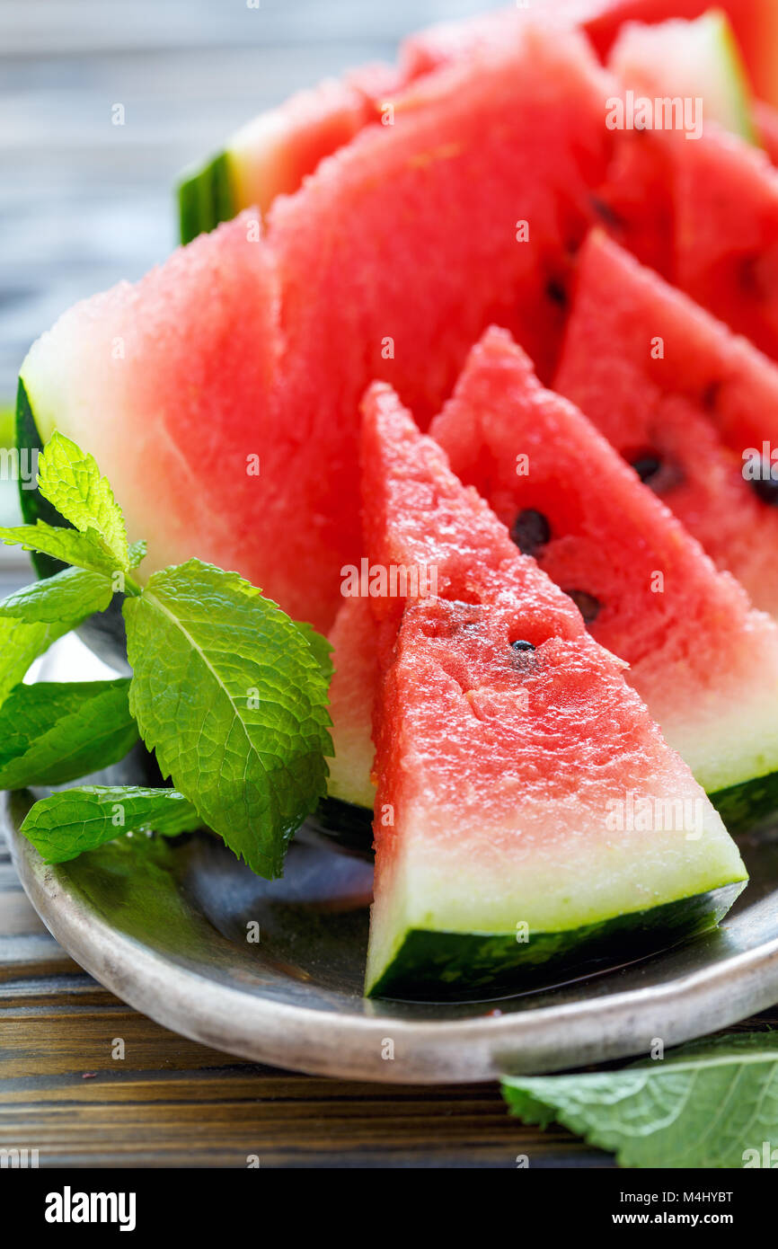 Juicy watermelon slices on hi-res stock photography and images - Alamy