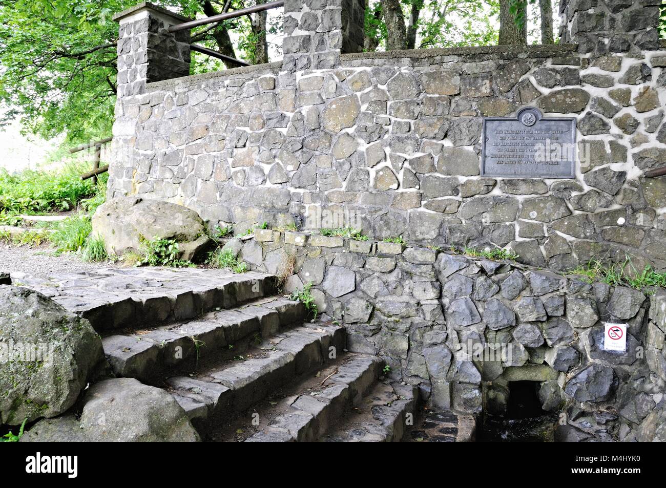 Fulda fountain on the Wasserkuppe Rhön Germany Stock Photo - Alamy