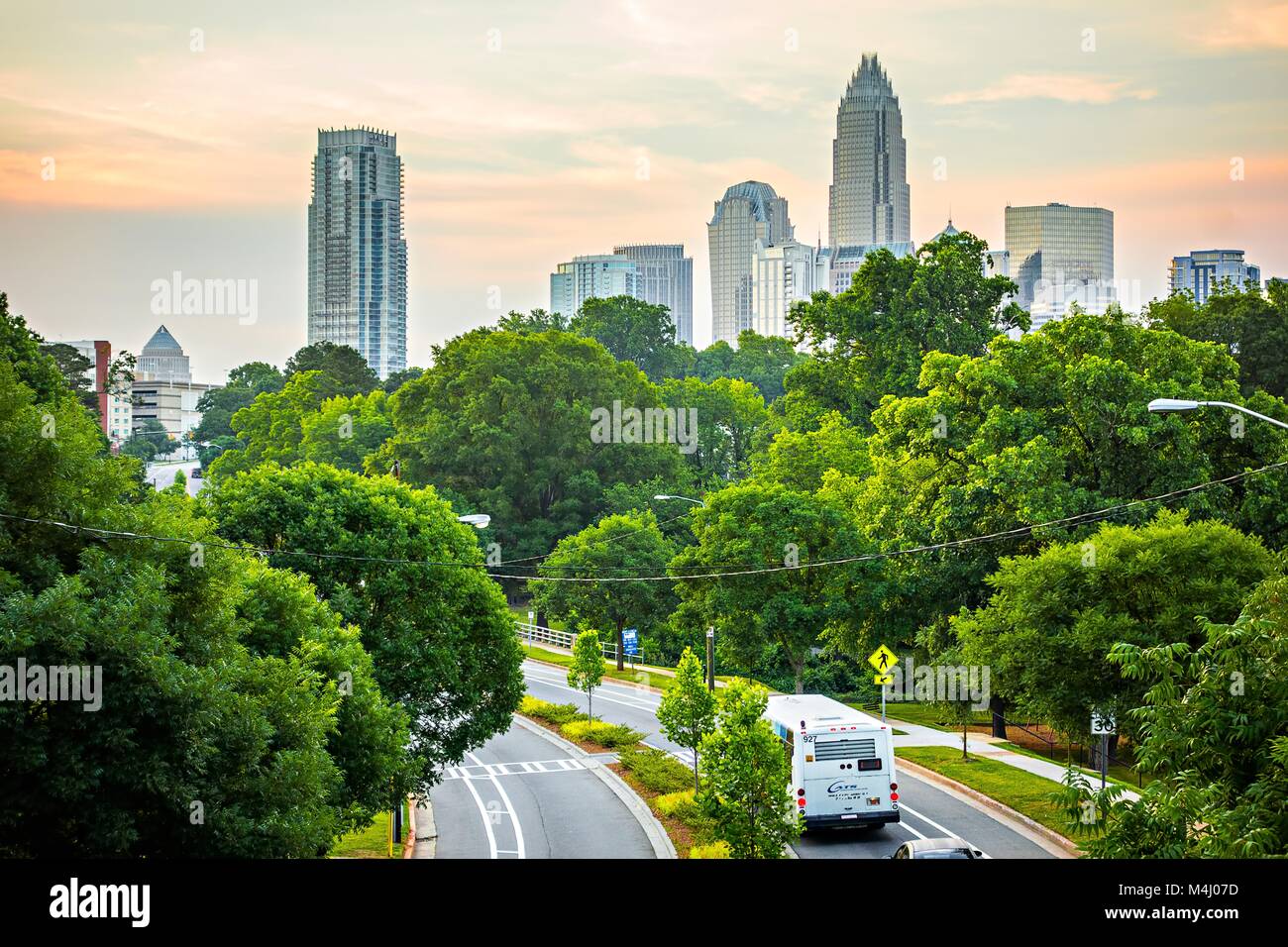 charlotte north carolina city skyline Stock Photo - Alamy