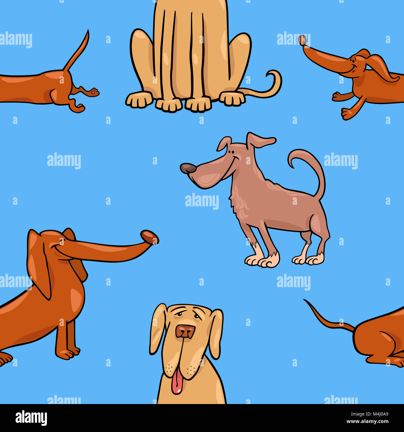 cartoon wallpaper with dogs Stock Photo - Alamy