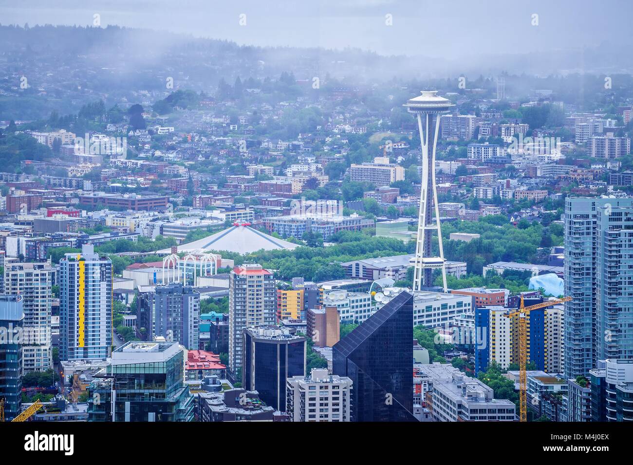 cloudy and rainy day in seattle washington Stock Photo - Alamy