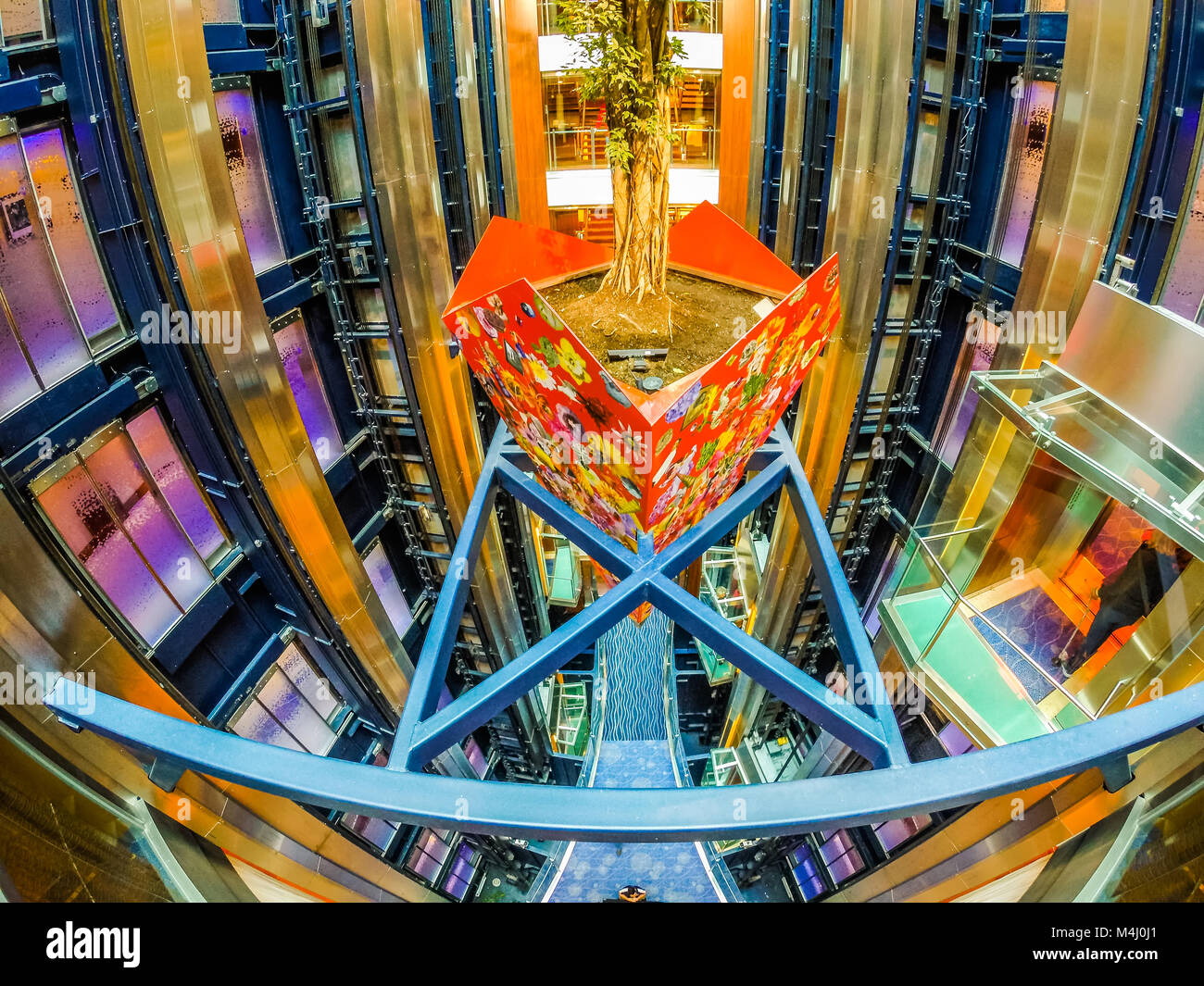 interior central lobby of a cruise ship Stock Photo - Alamy