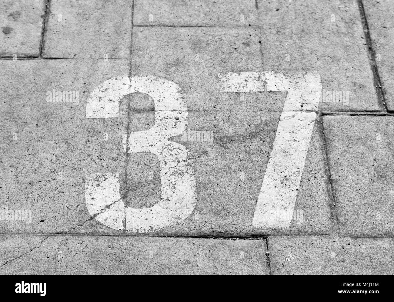 Number thirty seven Stock Photo - Alamy