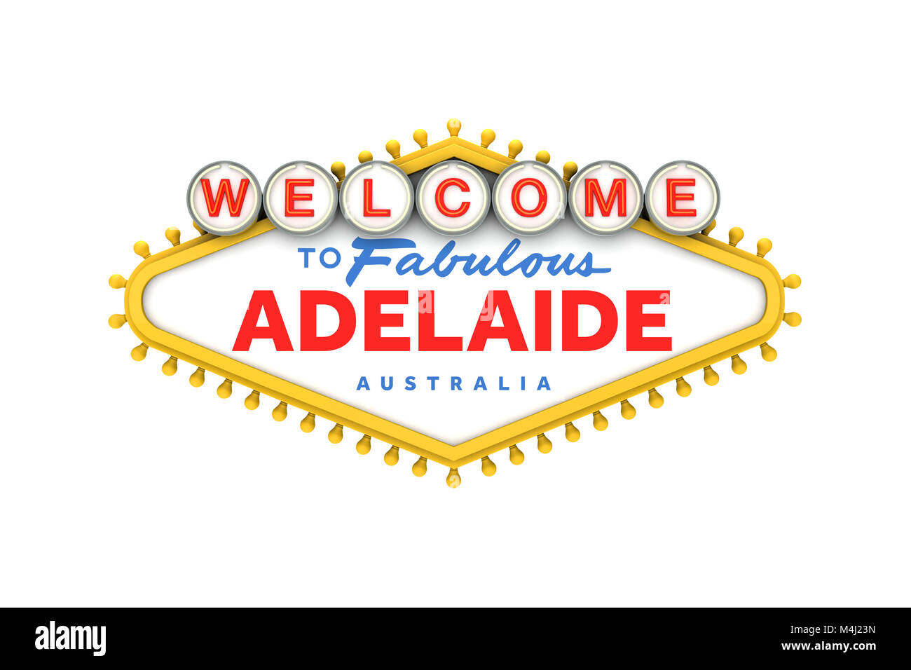 Welcome to Adelaide, australia sign in classic las vegas style design ...
