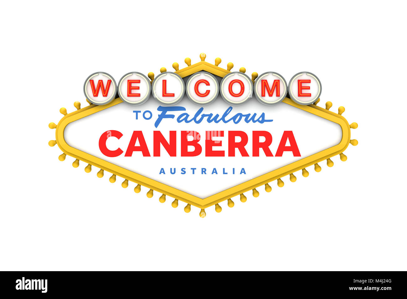 Welcome to Canberra, Australia sign in classic las vegas style design ...