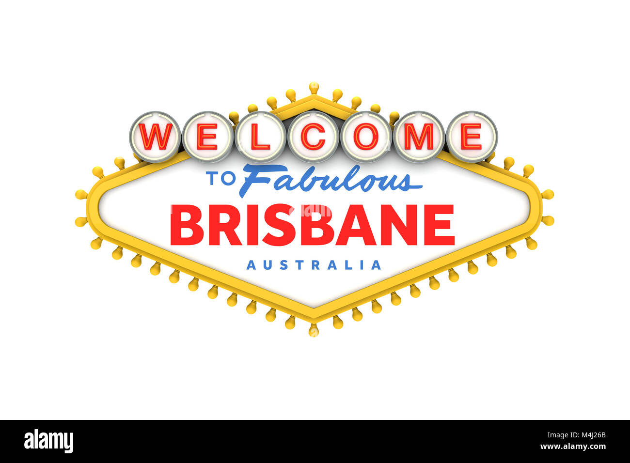 Welcome to Brisbane, Australia sign in classic las vegas style design ...