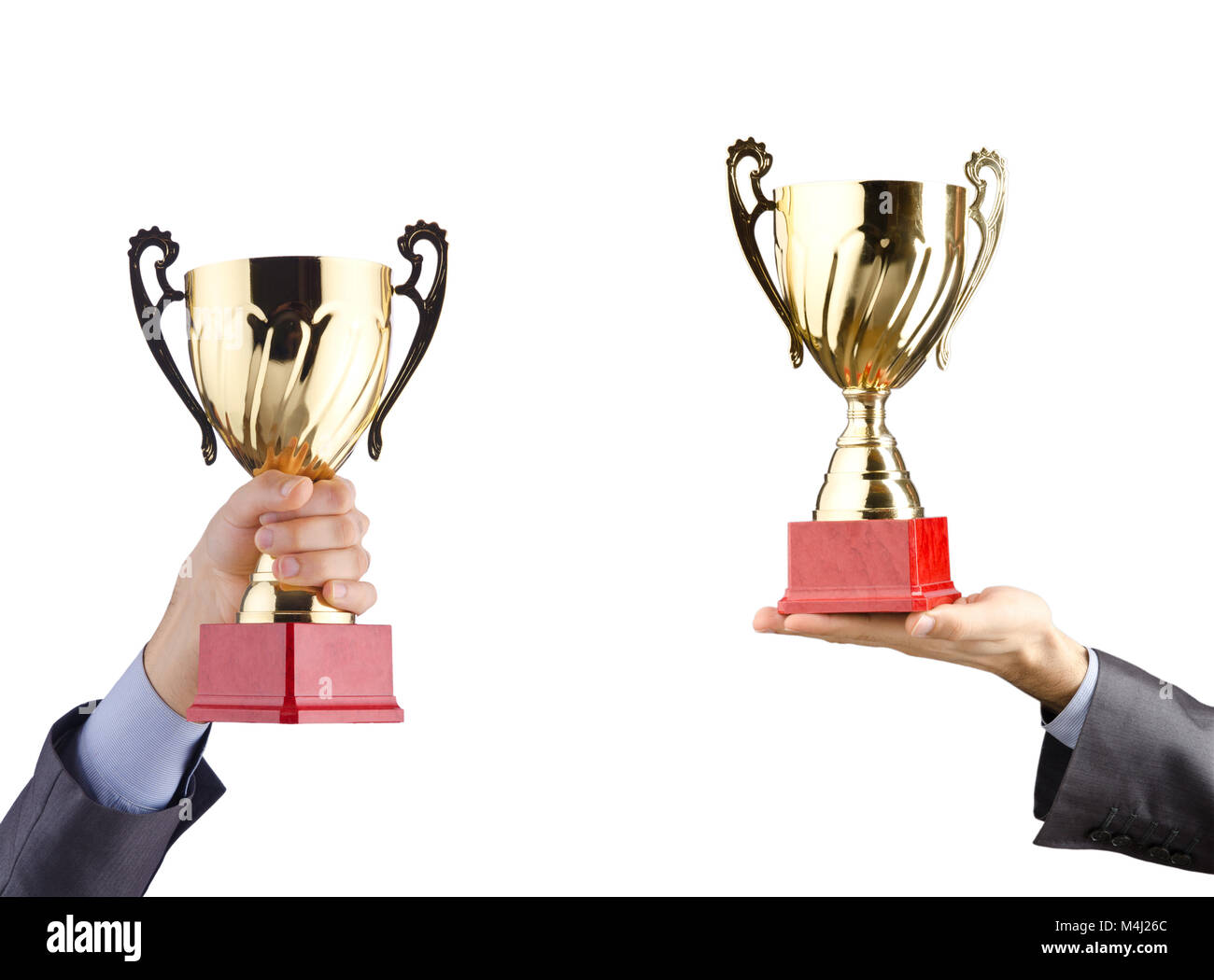 Collage of businessman receiving award Stock Photo - Alamy