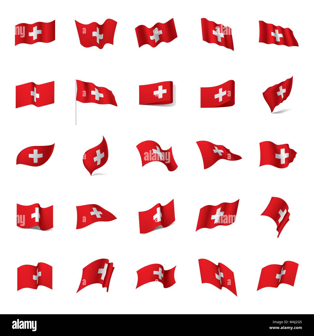 Zurich switzerland with swiss flag Cut Out Stock Images & Pictures - Alamy