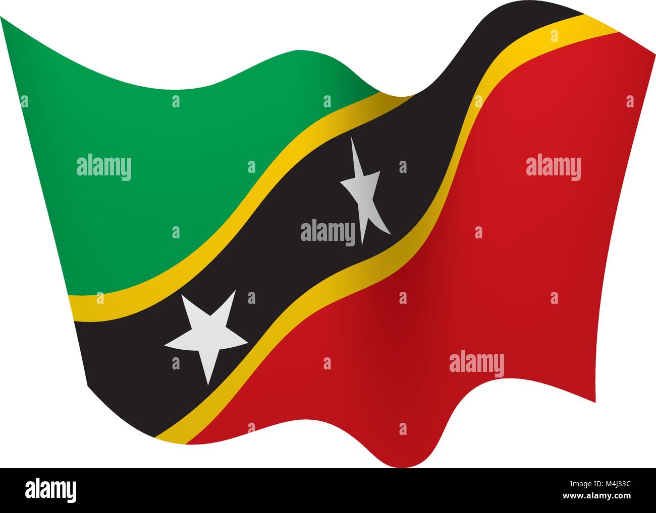 Saint Kitts and Nevis flag Stock Vector Image & Art - Alamy