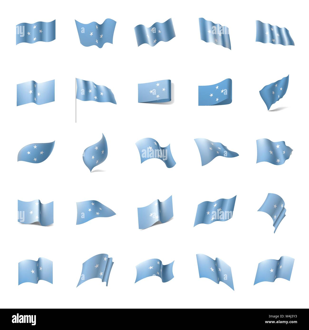 Federated States Micronesia flag Stock Vector Image & Art - Alamy