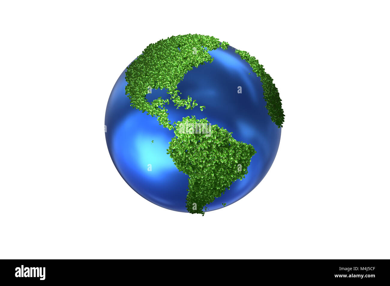 Earth globe in green environment concept - 3d rendering Stock Photo - Alamy