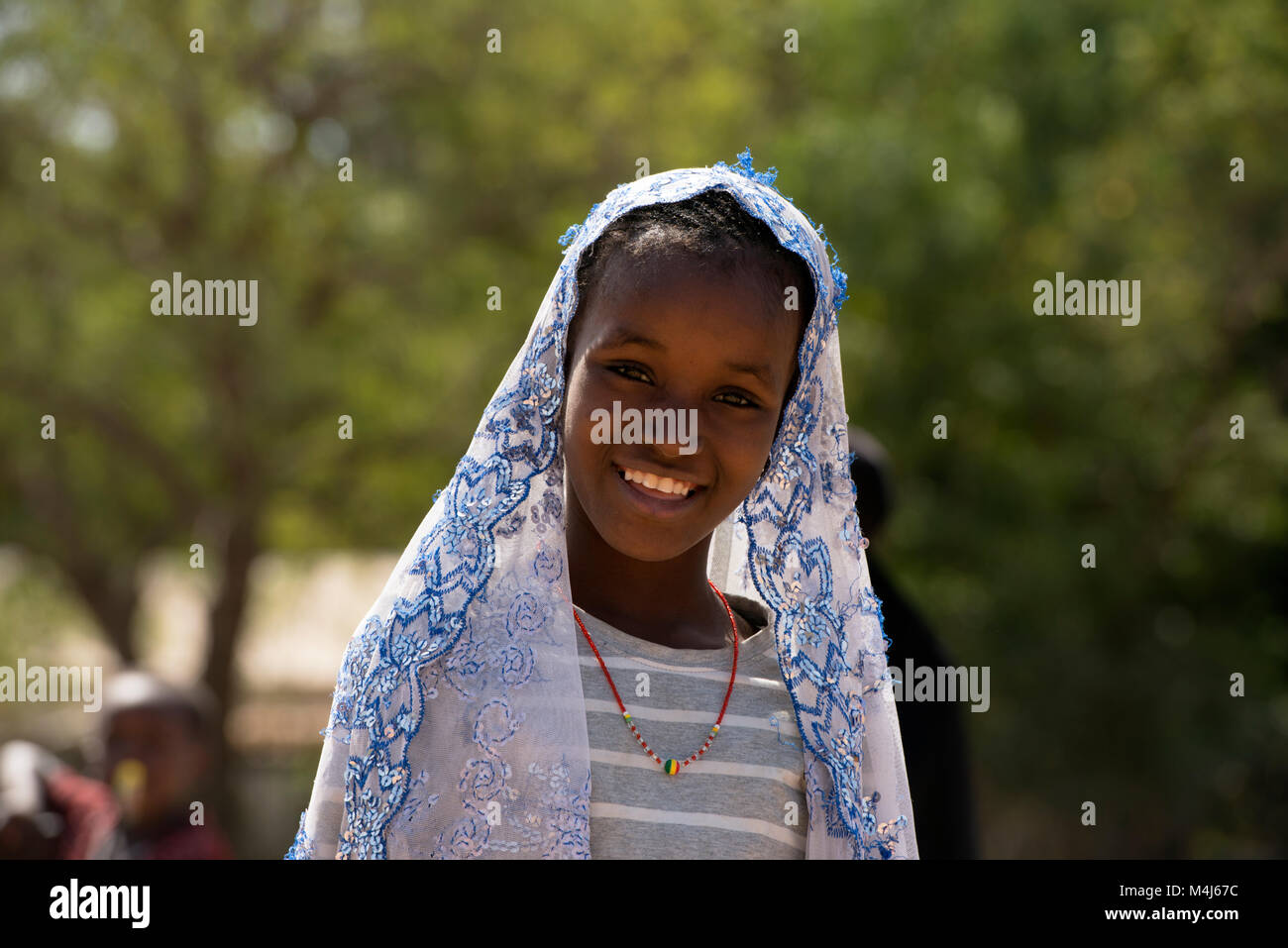 A young Mandinka (Mandingo) girl in her village in The Gambia, West ...