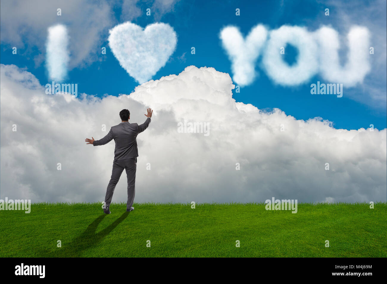 Romantic concept with clouds on sky Stock Photo - Alamy