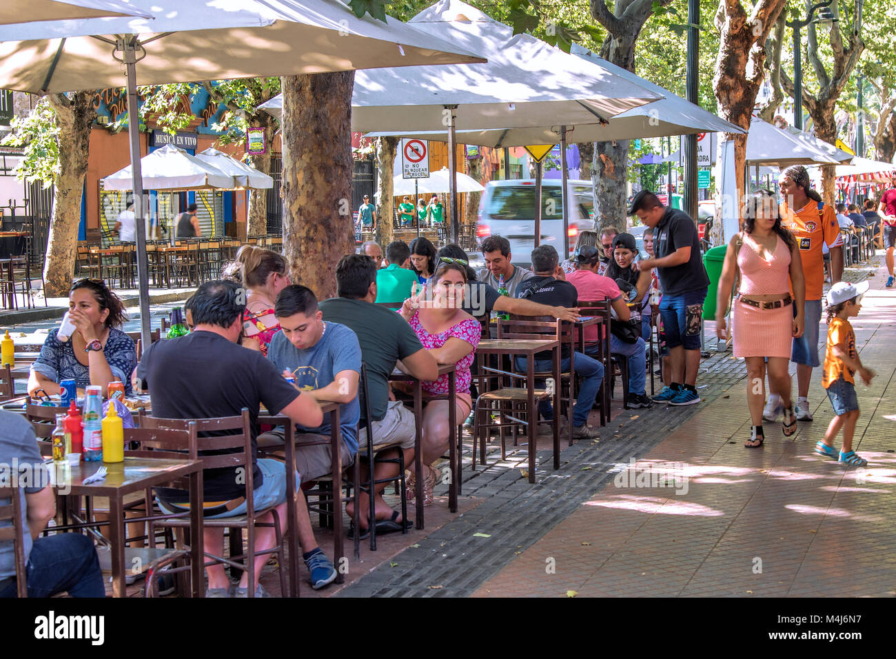 Santiago chile street cafe hi-res stock photography and images - Alamy