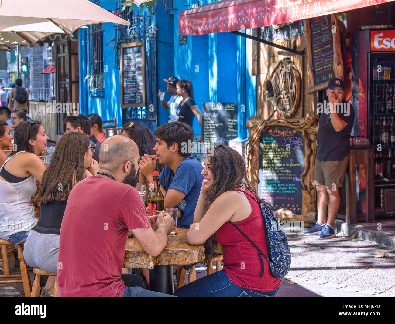 Street scenes in the Bellavista district in Santiago de Chile Stock ...
