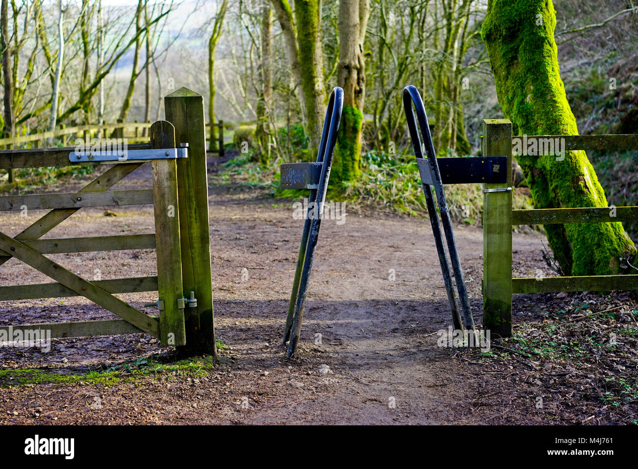 Motorcycle Inhibitor Barrier, England, UK Stock Photo - Alamy
