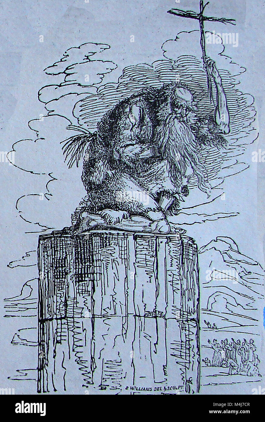 St Simon Stylites aka Symeon the Stylite (Saint Simeon the elder ...