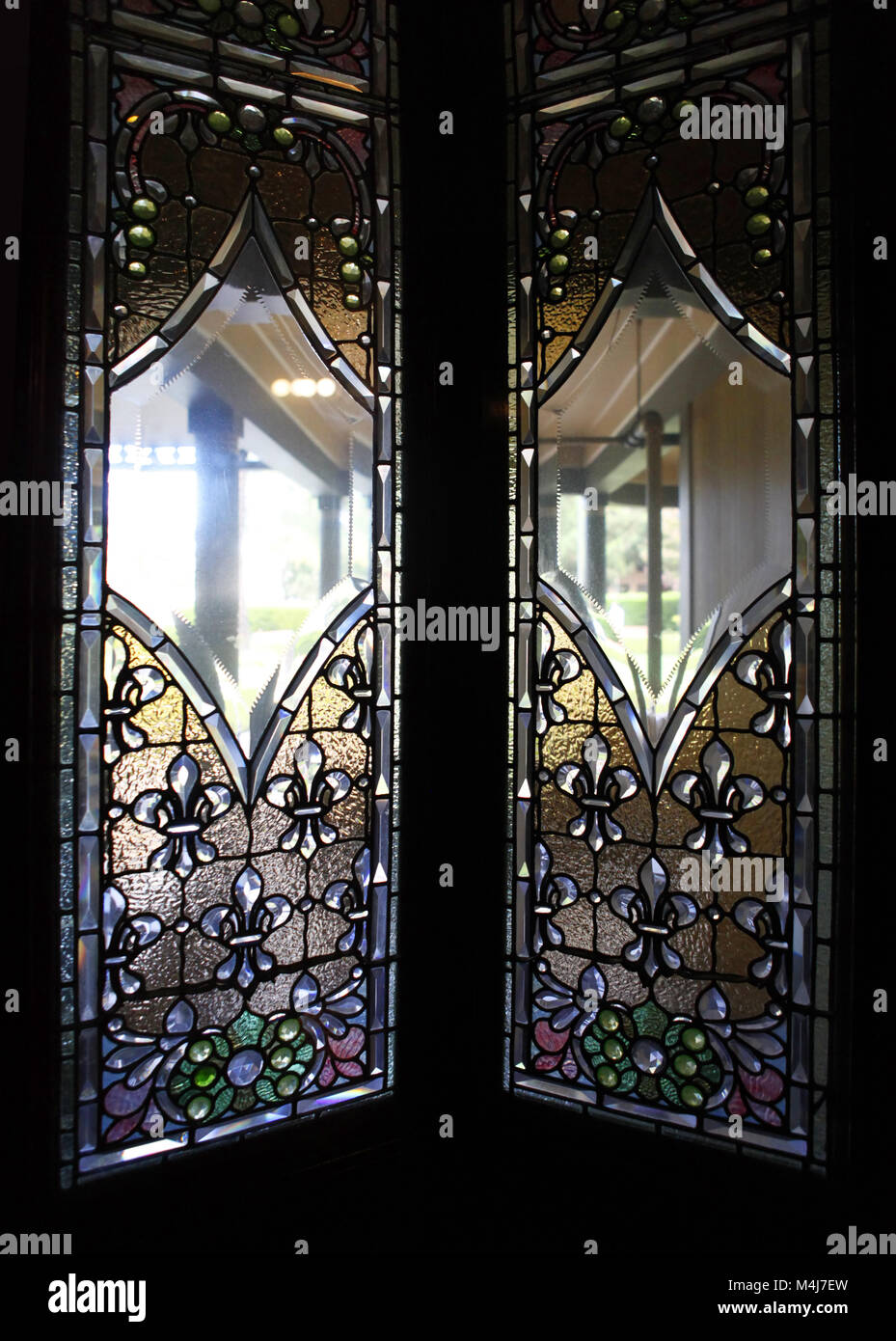 Pink stained glass window hi-res stock photography and images - Alamy