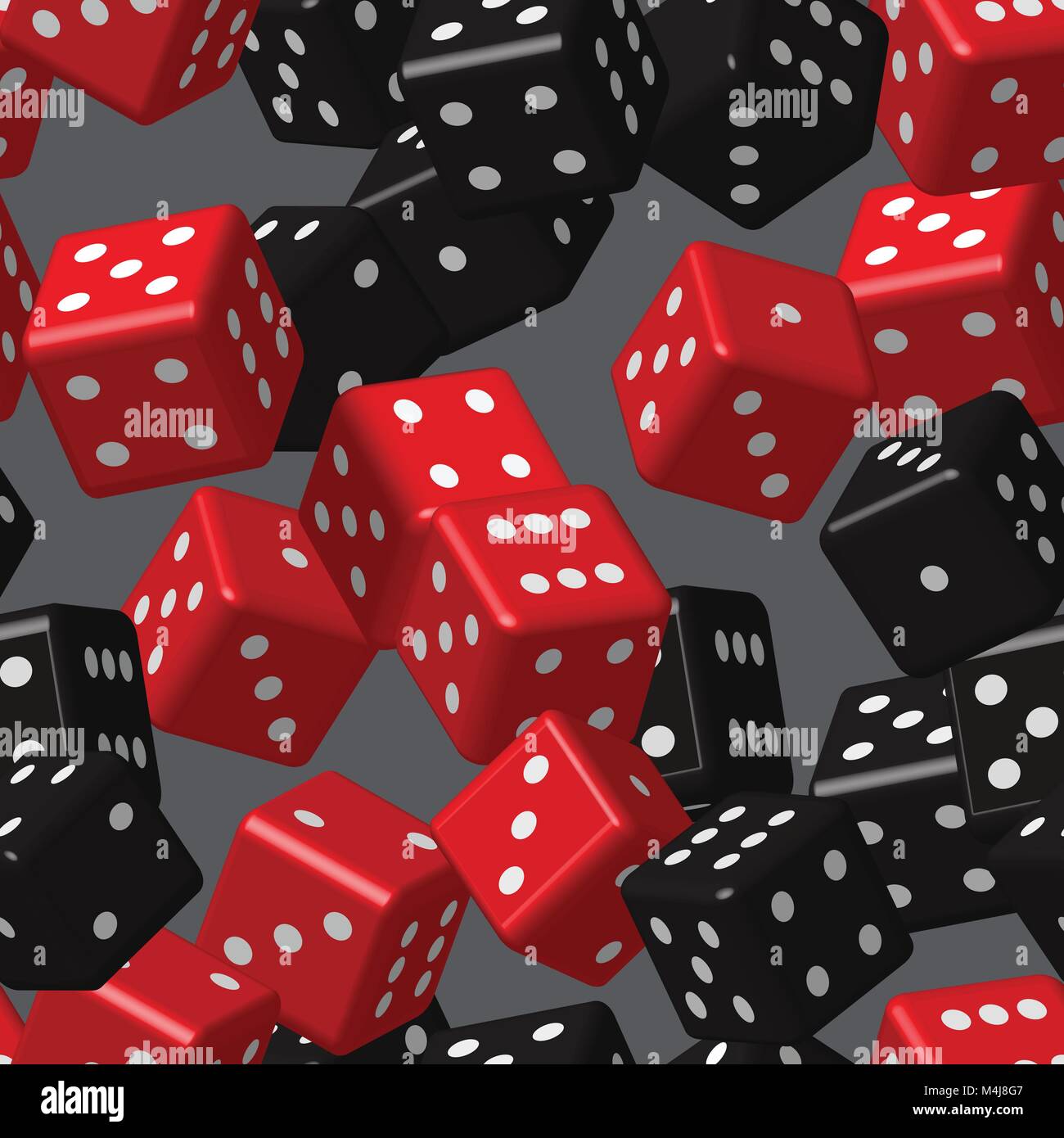 Red black white dice Stock Vector Images - Alamy