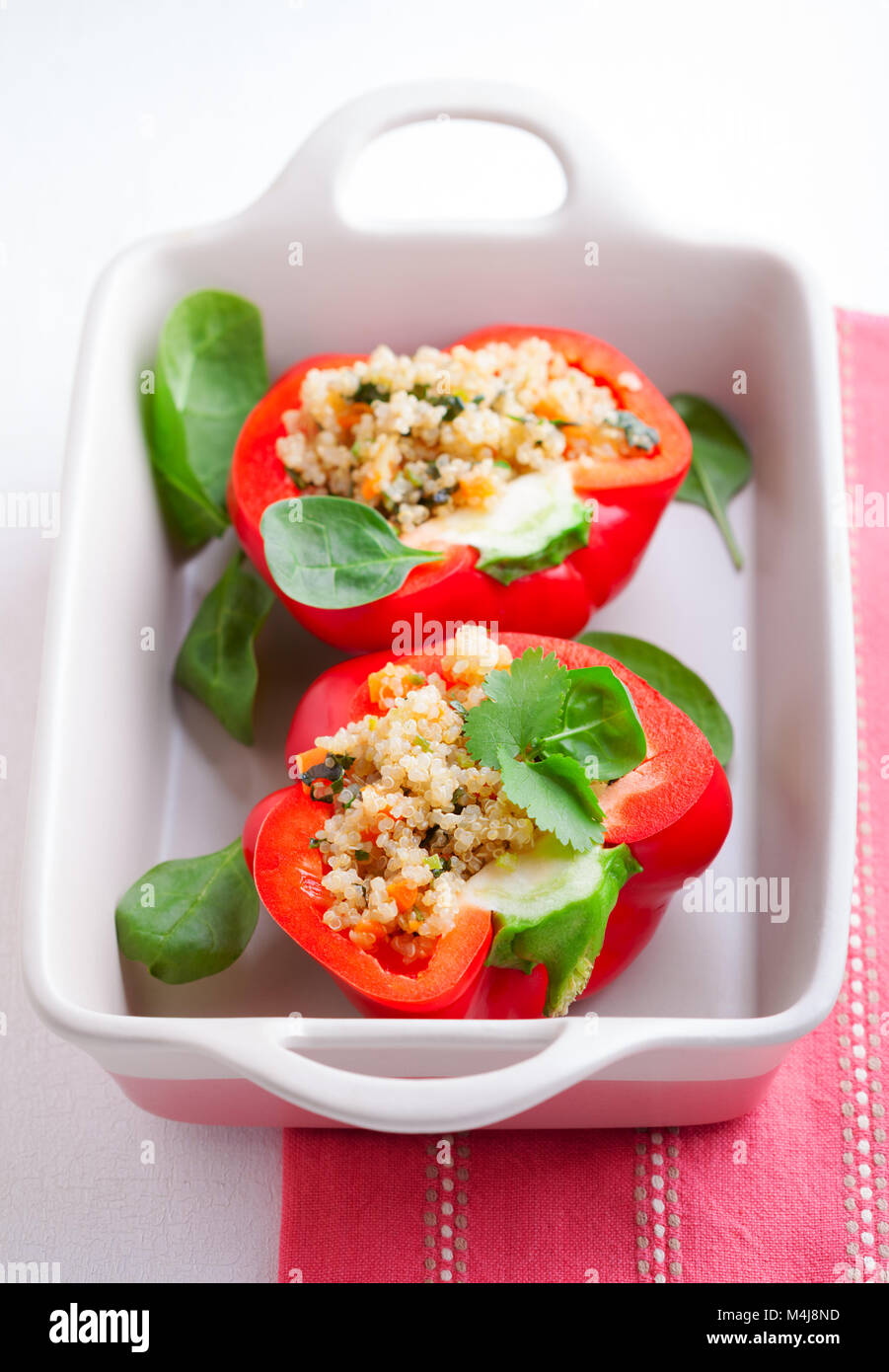 Stuffed red peppers Stock Photo - Alamy