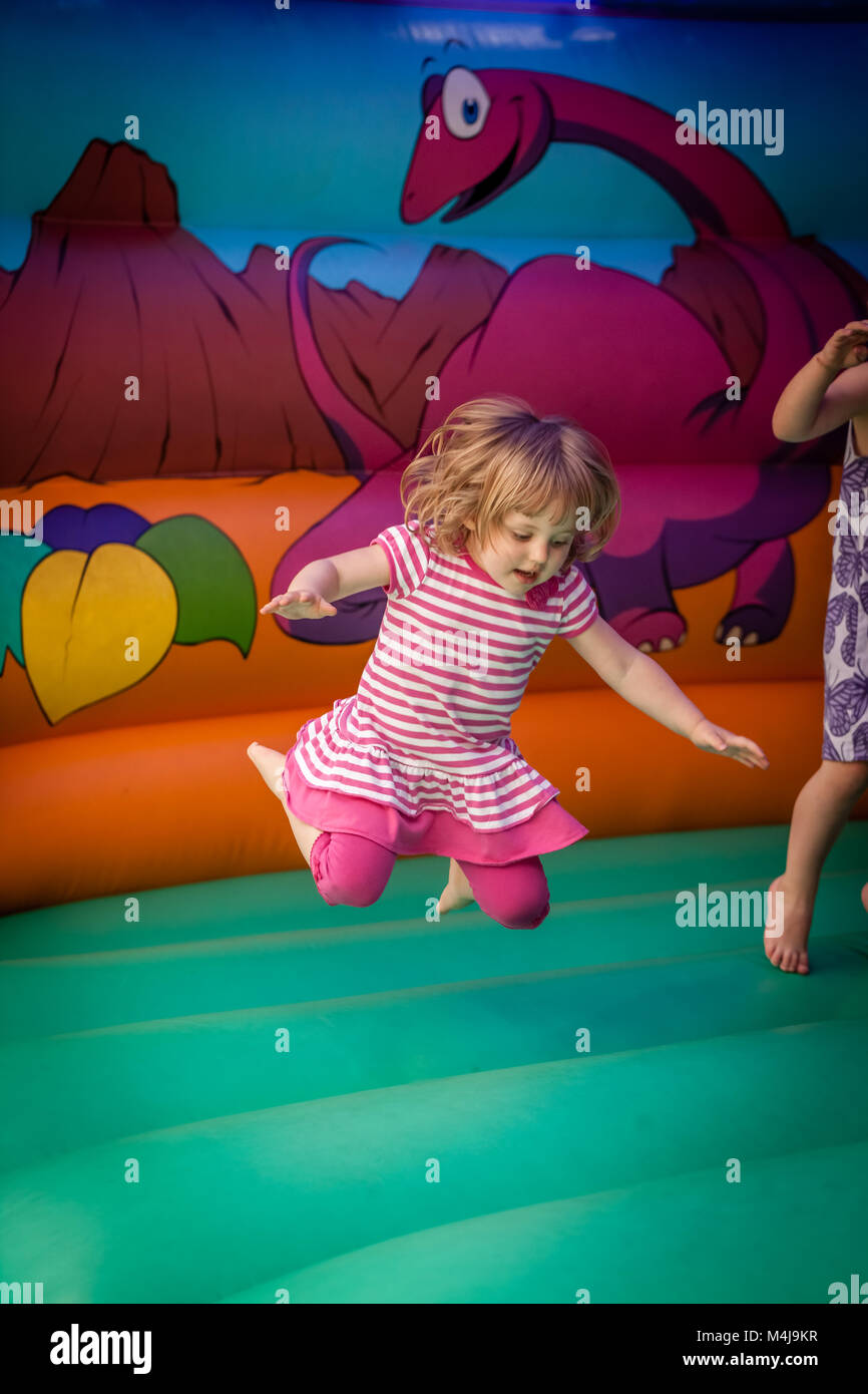 Inside bouncy castle Stock Photo - Alamy