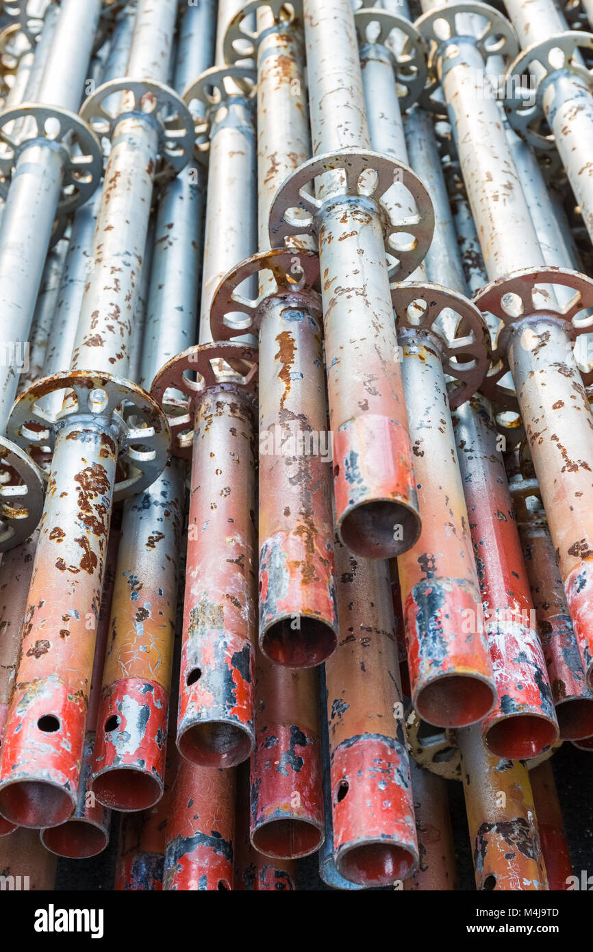 scaffold pipe closeup Stock Photo - Alamy