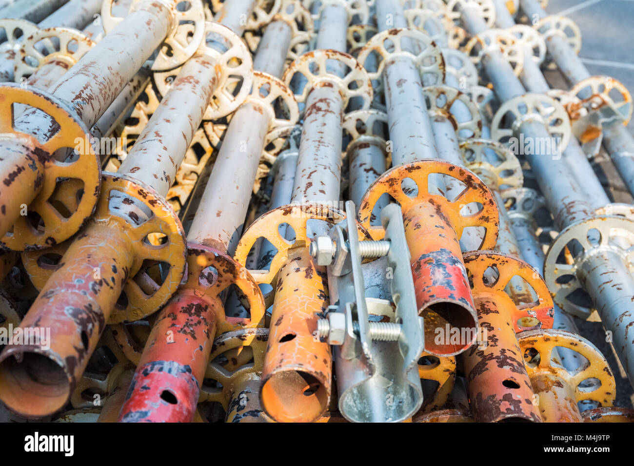 scaffold pipe closeup Stock Photo - Alamy