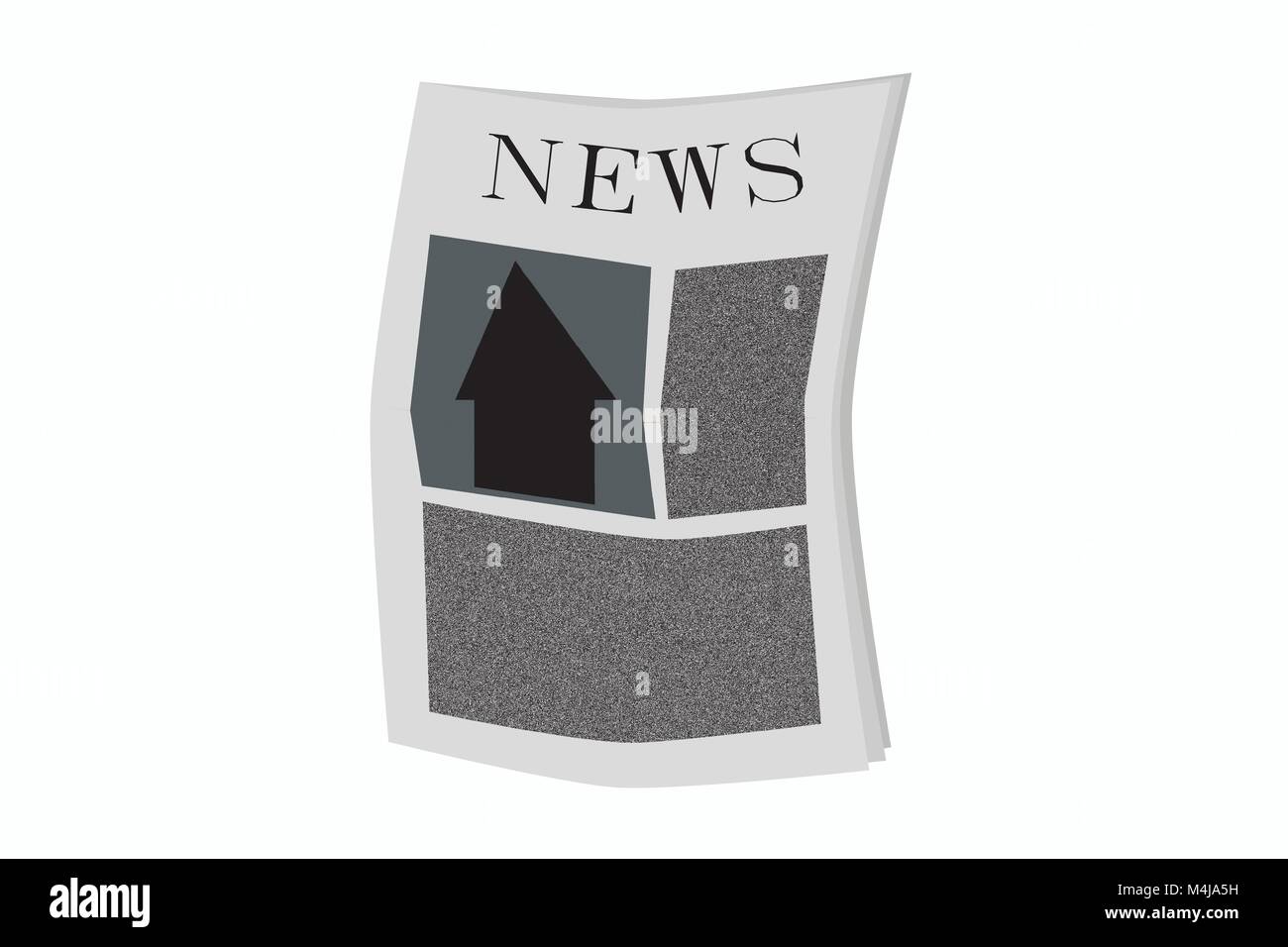 Illustration of daily newspaper/ regional daily/journal/ freesheet ...