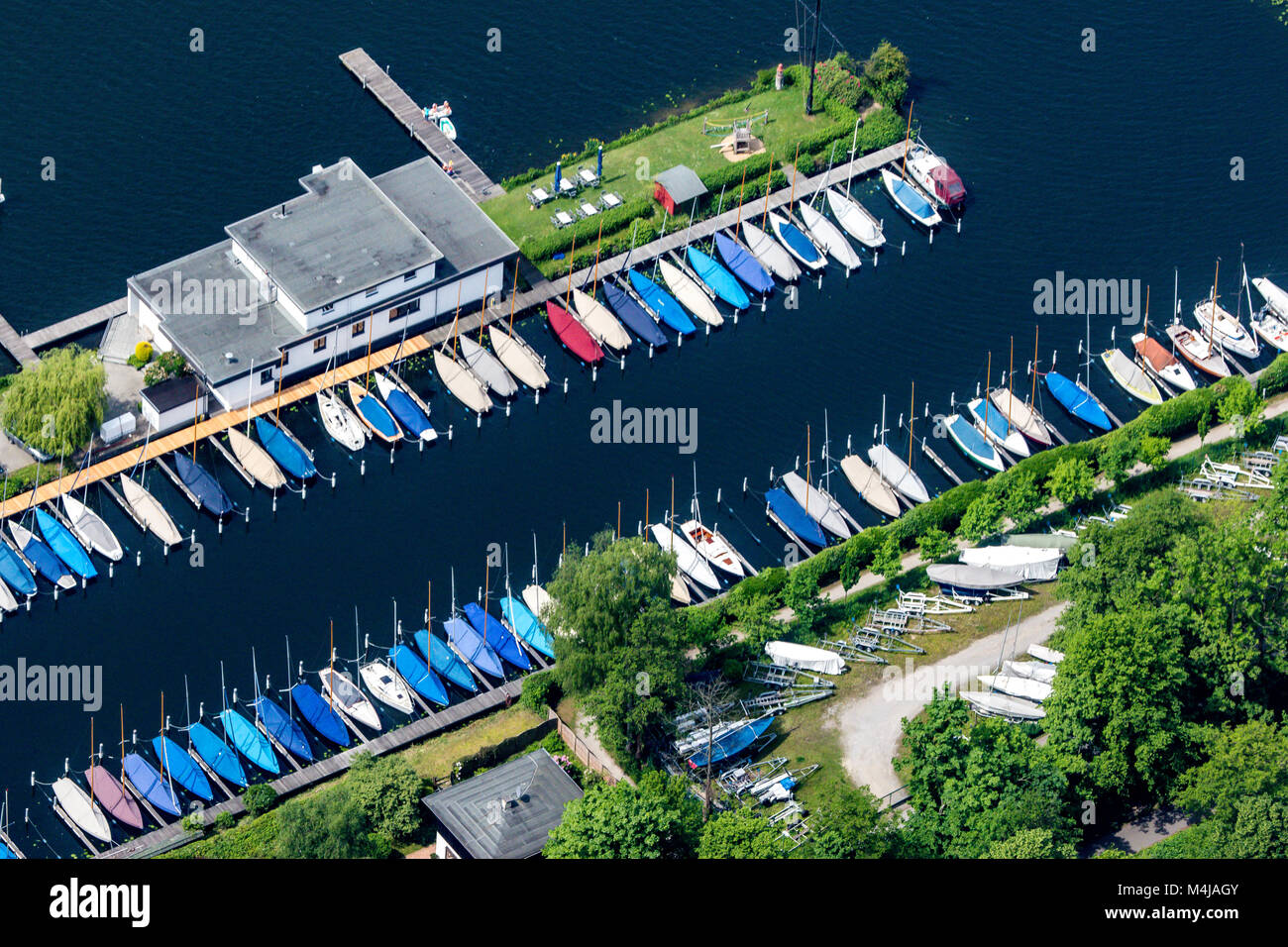 Aerial boathouse hi-res stock photography and images - Alamy
