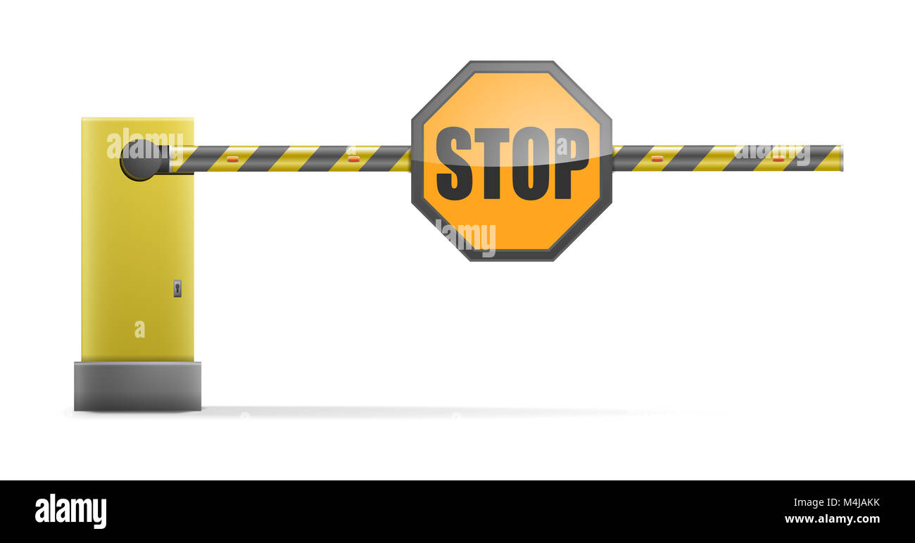 Stop sign barrier hi-res stock photography and images - Alamy