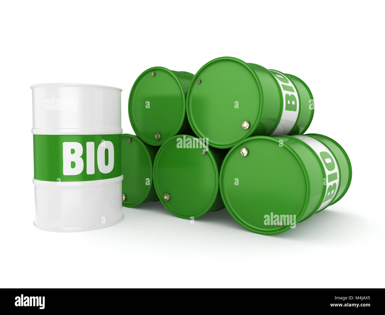 3D rendering barrel of biofuels Stock Photo - Alamy