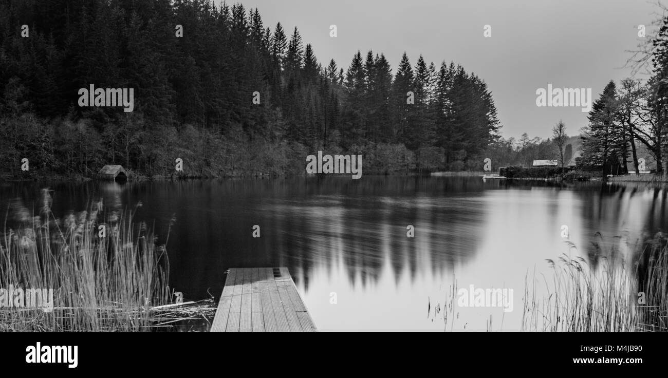 Loch jetty Black and White Stock Photos & Images - Alamy