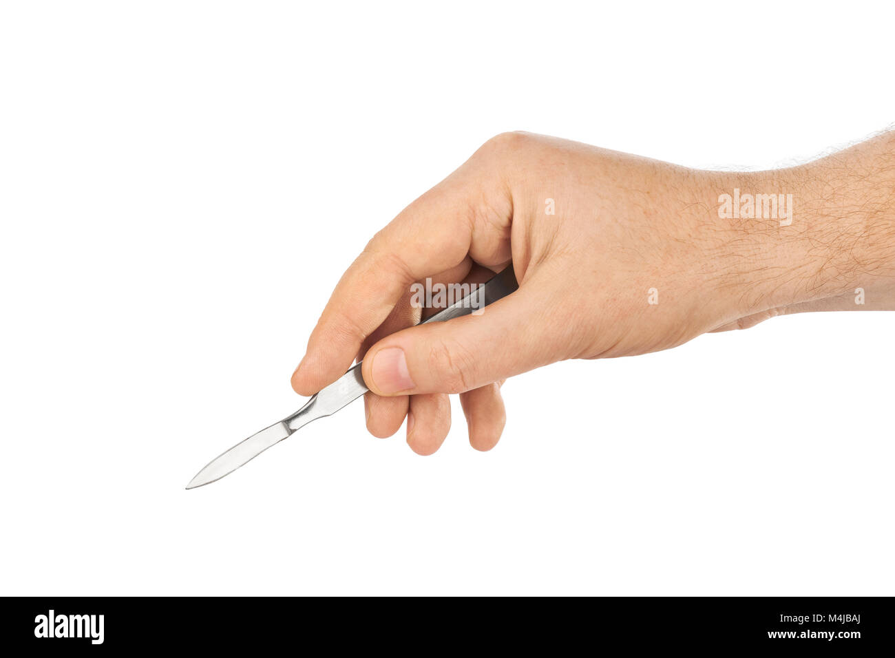 Scalpel in doctor hand Stock Photo - Alamy