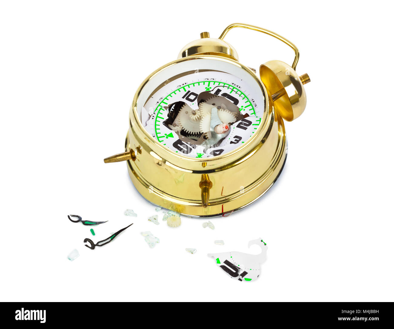 Broken alarm clock Stock Photo - Alamy