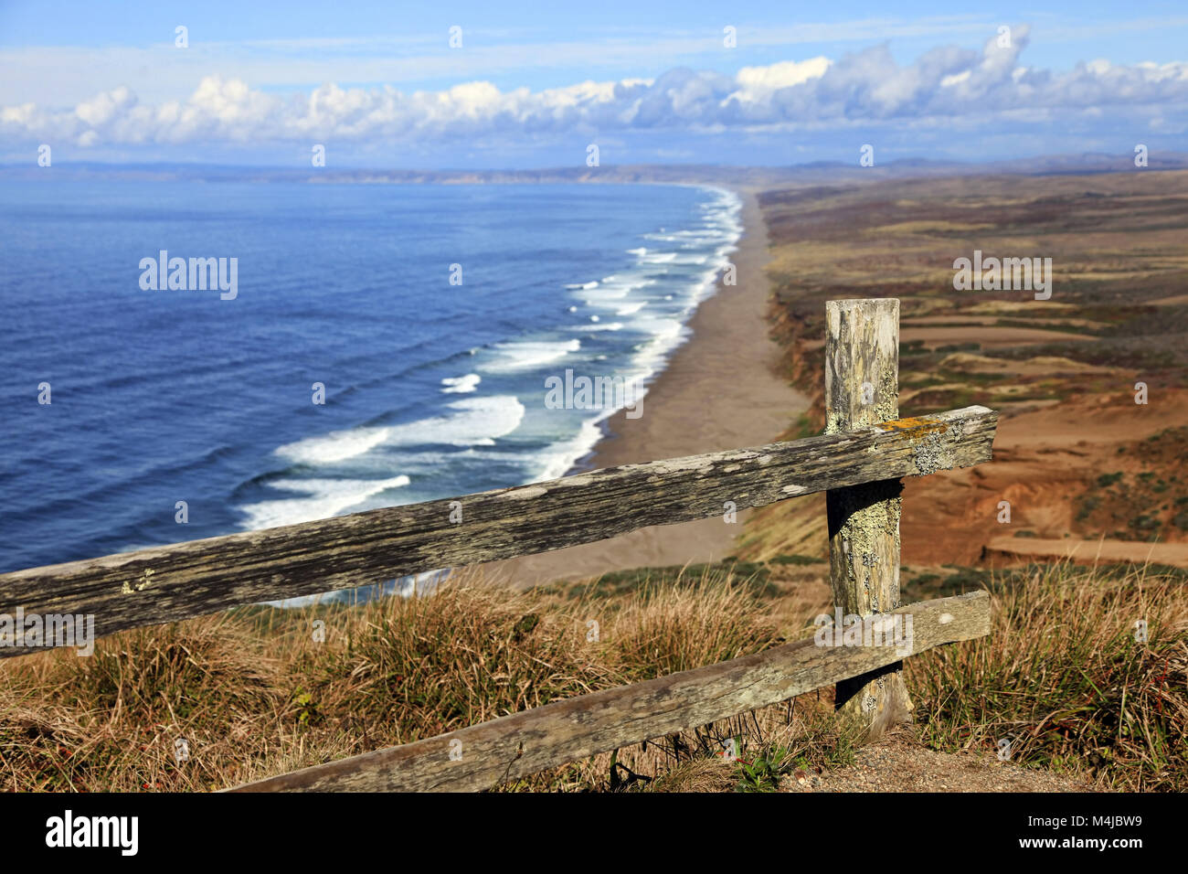 Waves crashing at the Point Reyes National seashore in California Stock ...