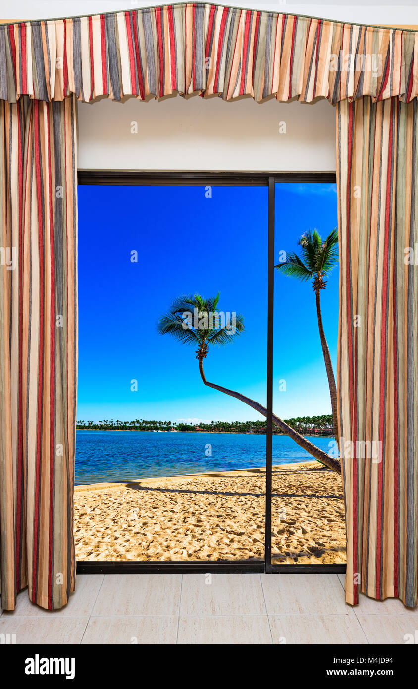 Ocean view window Stock Photo - Alamy
