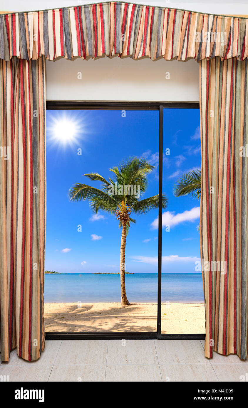Ocean view window Stock Photo - Alamy