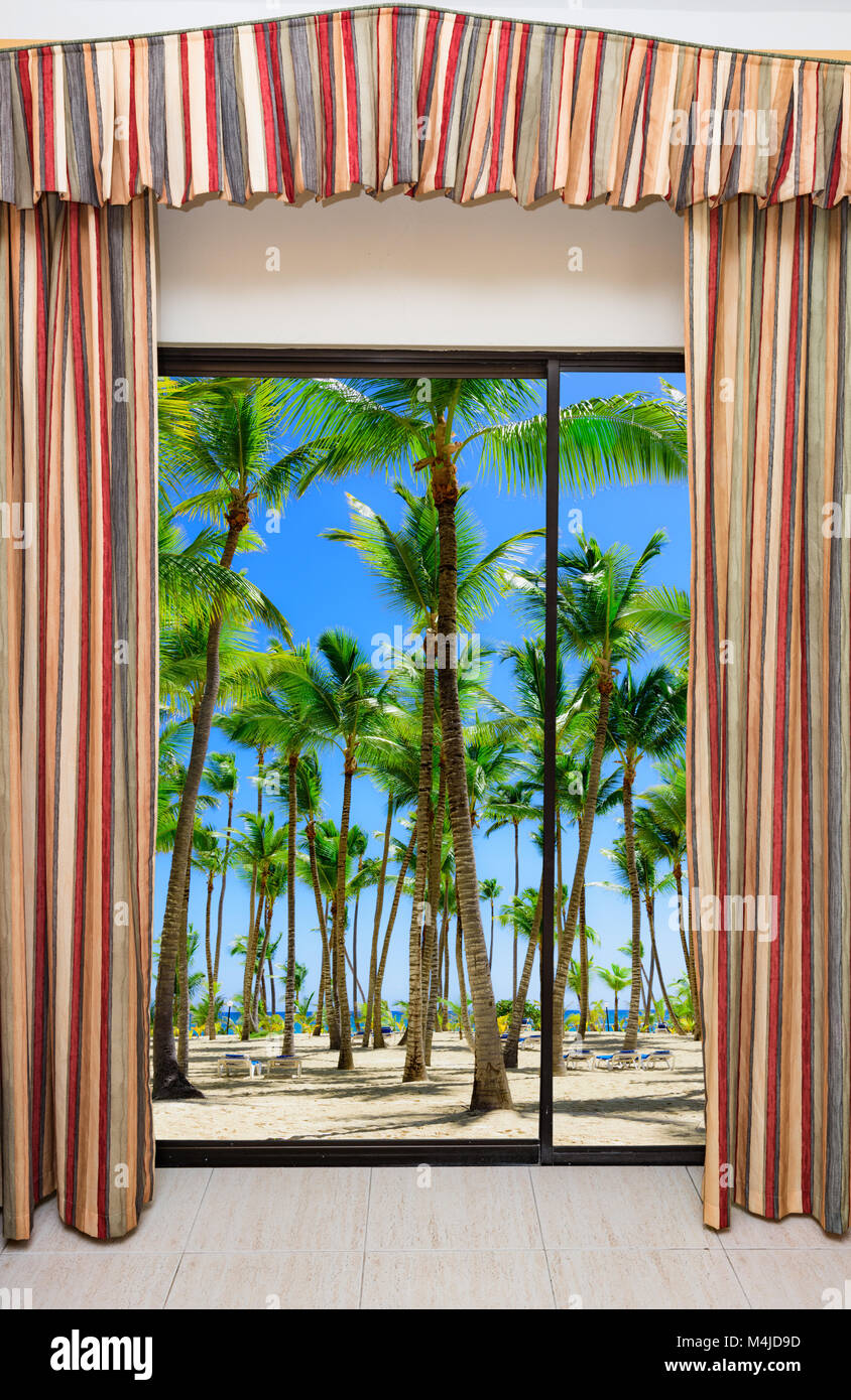 Ocean view window Stock Photo - Alamy