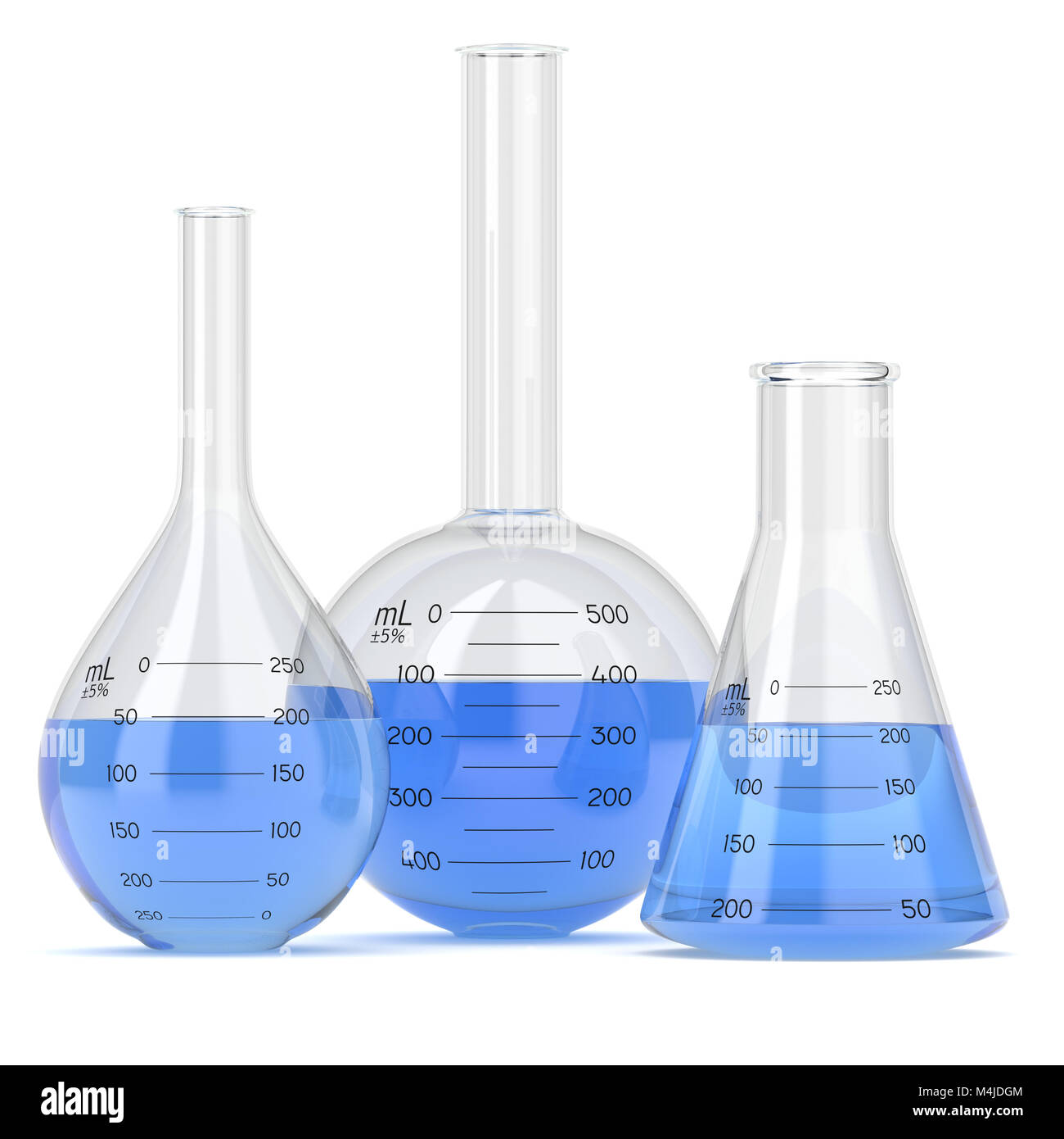 3D rendering a set of chemical utensils Stock Photo - Alamy