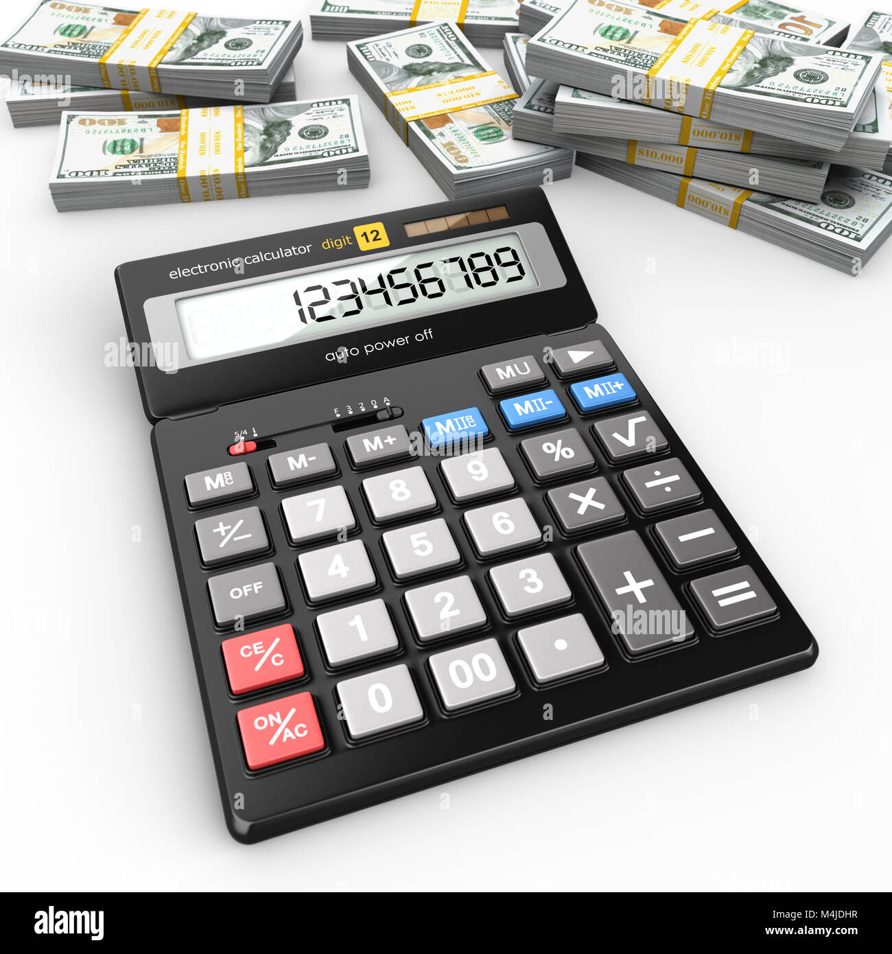 3d rendering calculator Stock Photo - Alamy
