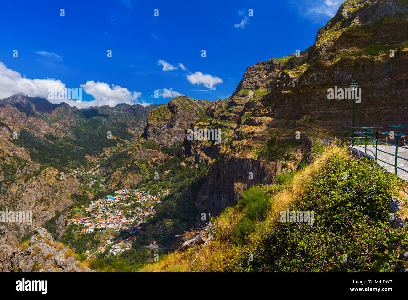 Viewpoint in mountains - Madeira Portugal Stock Photo - Alamy