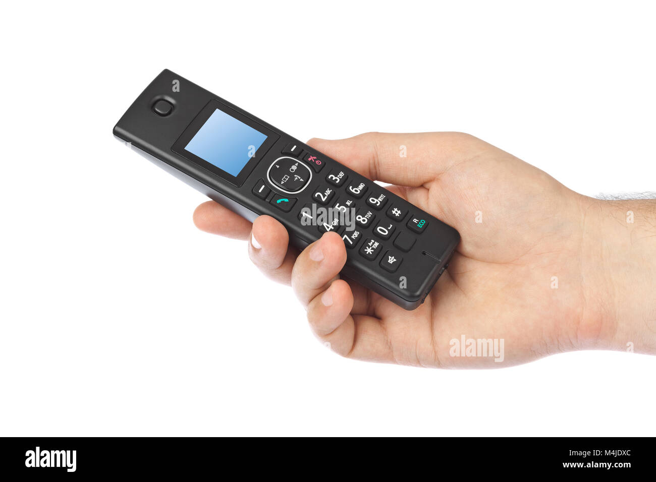 Hand with wireless radio telephone Stock Photo - Alamy