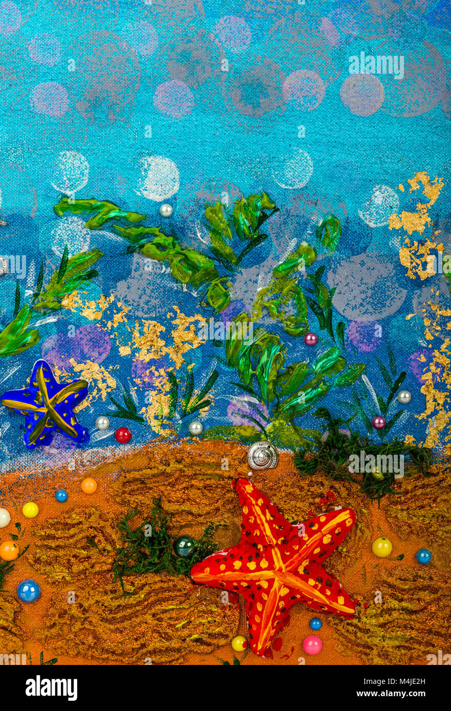 Abstract underwater seascape Stock Photo - Alamy