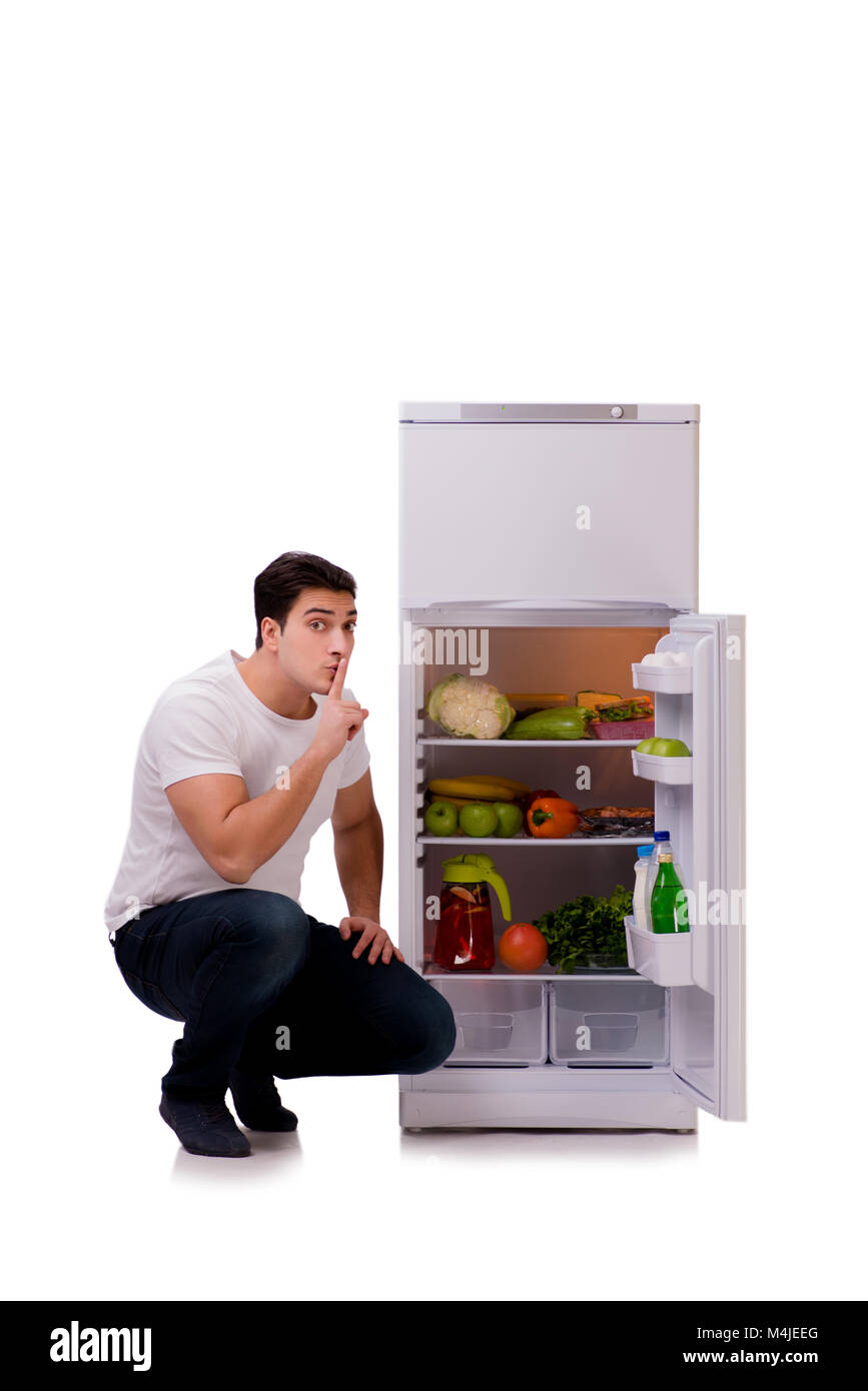 Open Refrigerator At Night