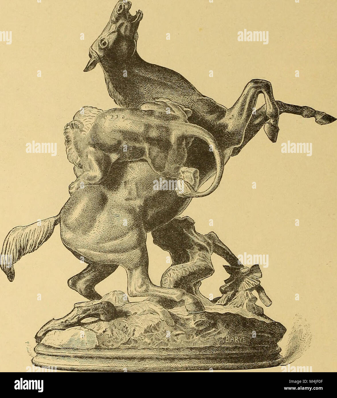 Antoine-Louis Barye - Theseus Slaying the Centaur Stock Photo - Alamy