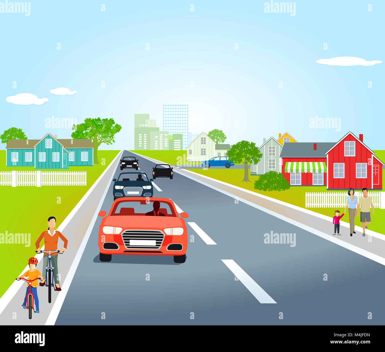 Village illustration hi-res stock photography and images - Alamy
