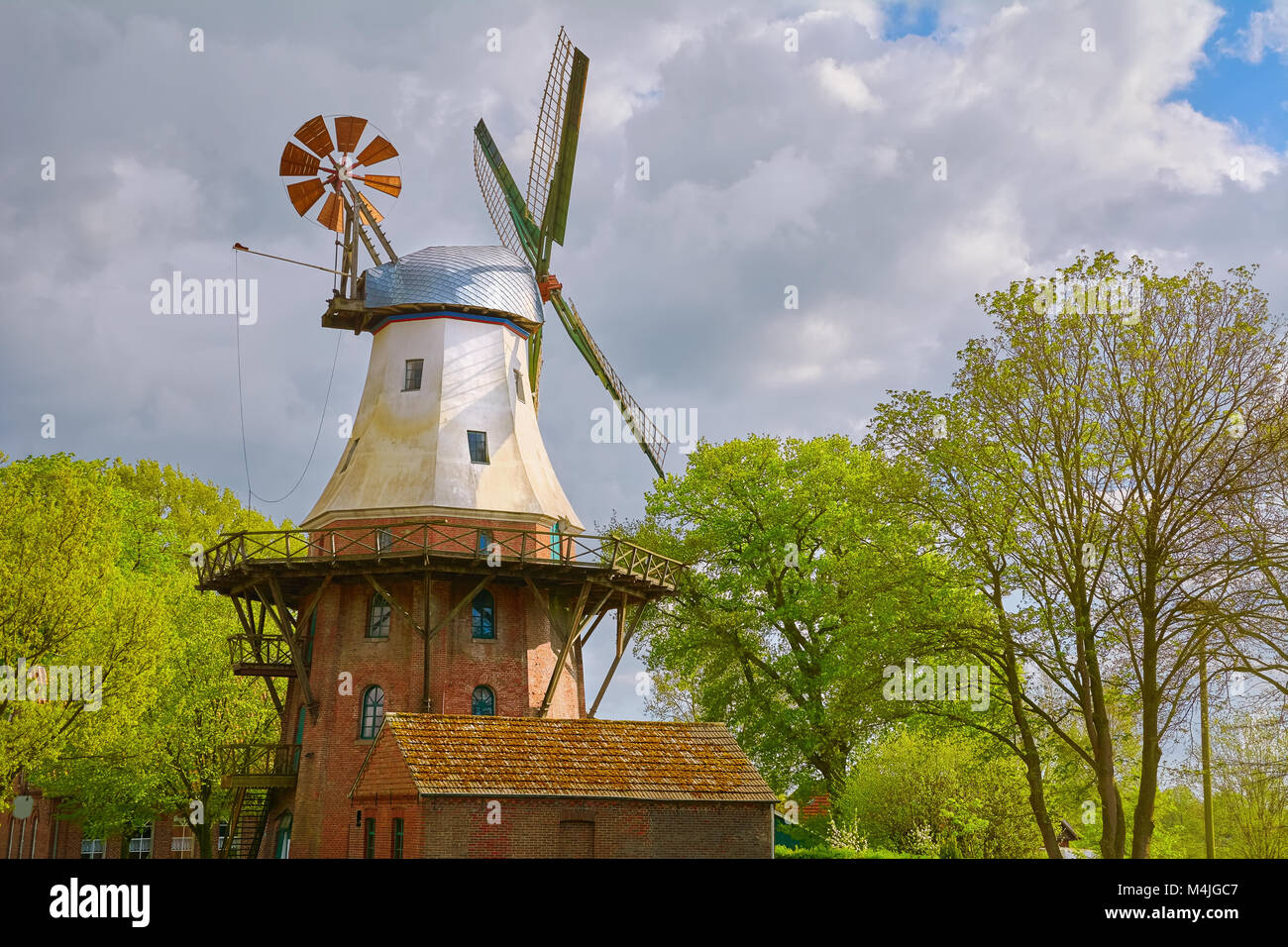 Smock Mill in Germany Stock Photo - Alamy
