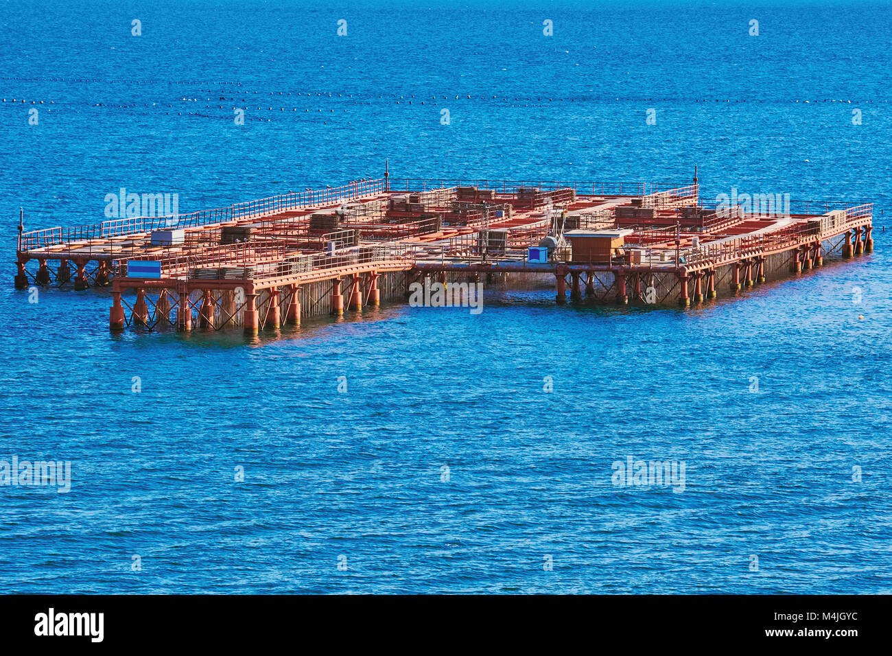 Mussel Farm in the Sea Stock Photo - Alamy