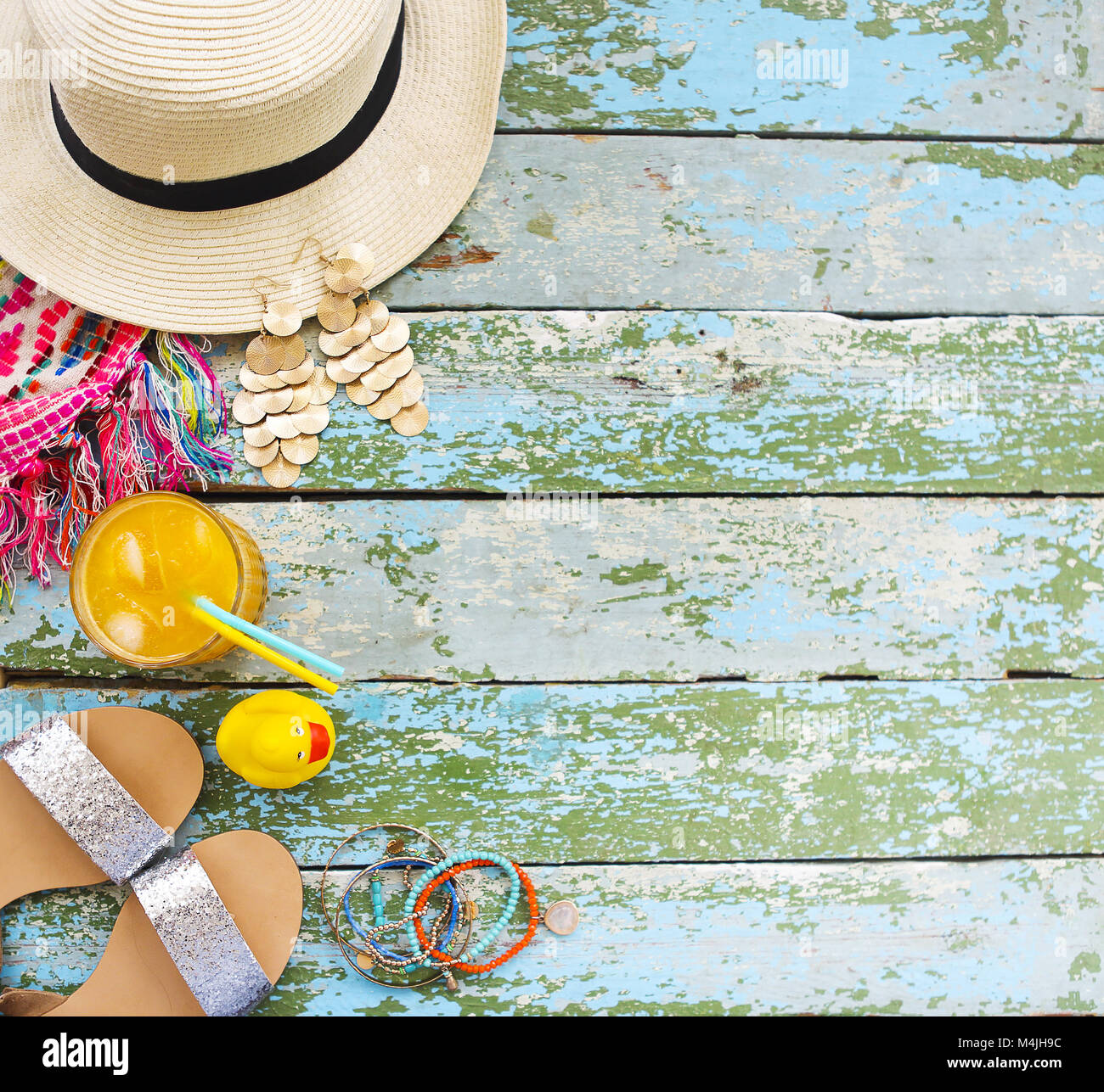 Young woman accessories for summer vacation Stock Photo - Alamy