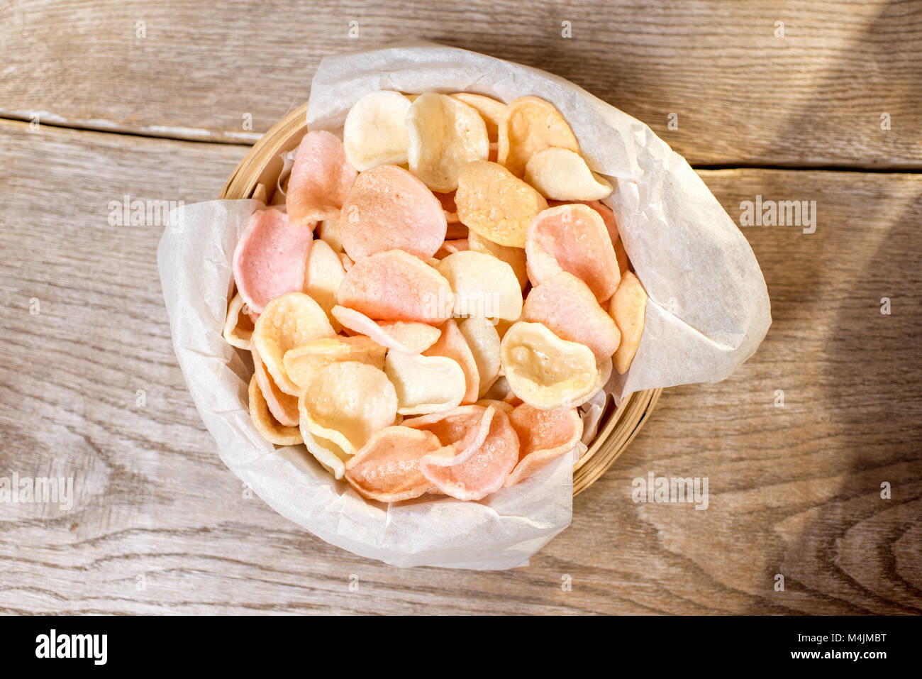Rice chips on the table Stock Photo - Alamy